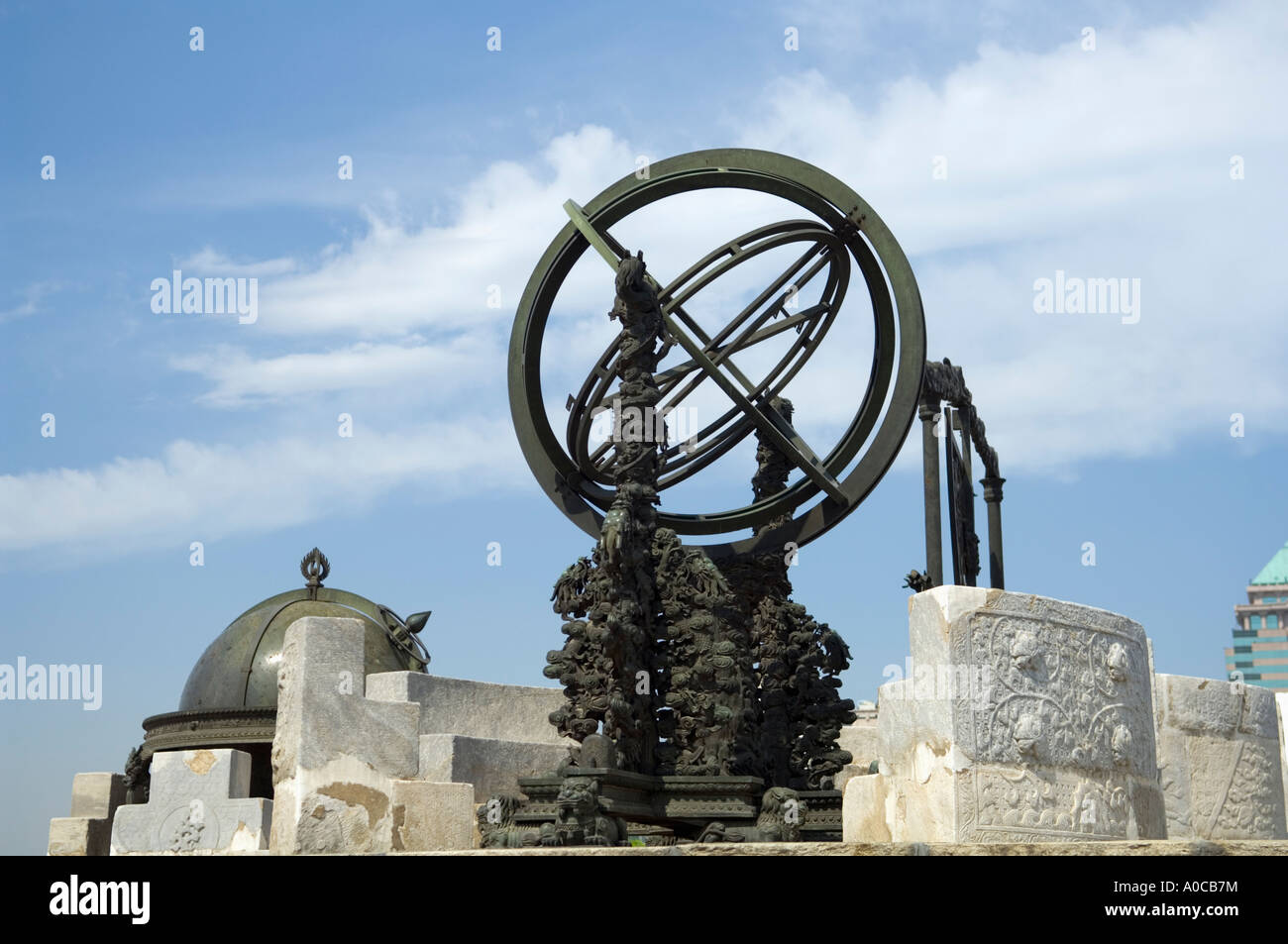 Equatorial Armillary Sphere at Beijing Ancient Observatory Stock Photo ...