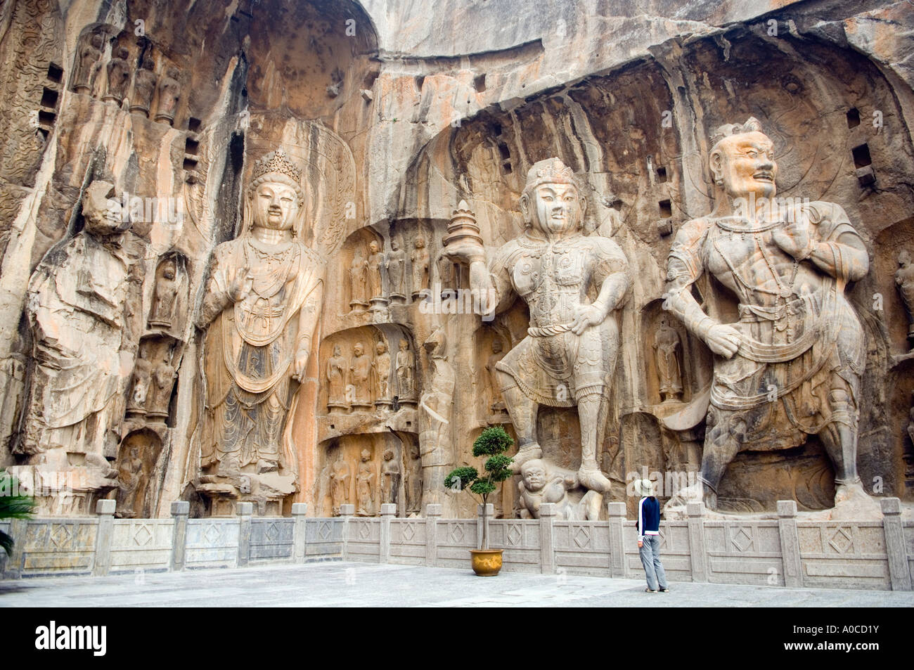 The World Heritage site of Fengxian Temple of Longmen Grottoes in Henan ...