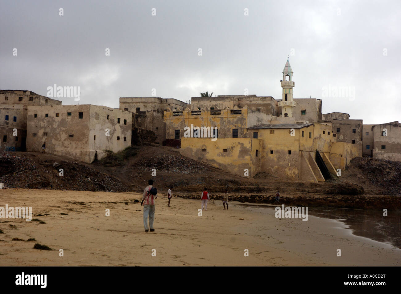 Daily life in the fishing port town of Merca on the Indian Ocean, Lower ...