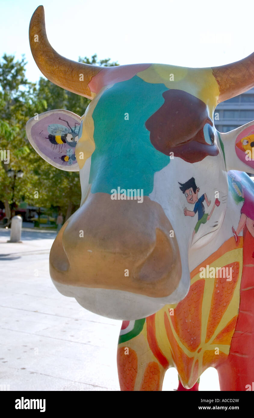 cow parade head Stock Photo - Alamy