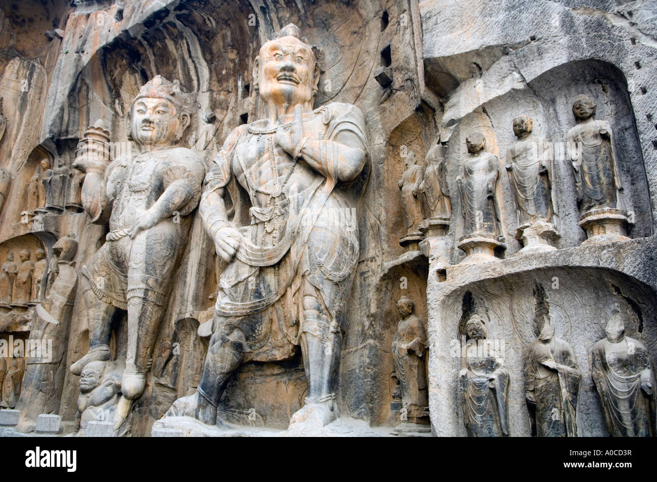 The World Heritage site of Fengxian Temple of Longmen Grottoes in Henan ...