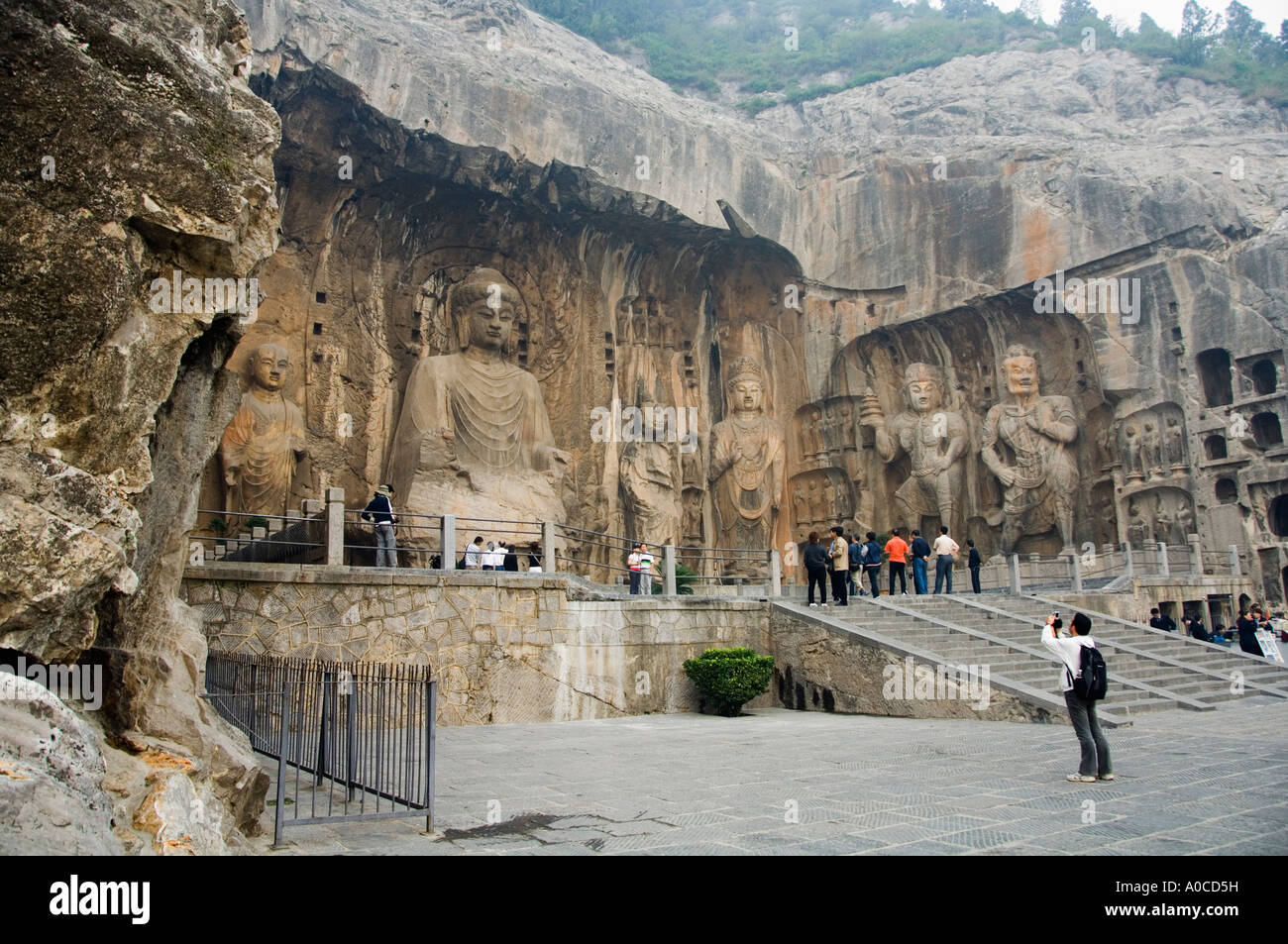 The World Heritage site of Fengxian Temple of Longmen Grottoes in Henan ...