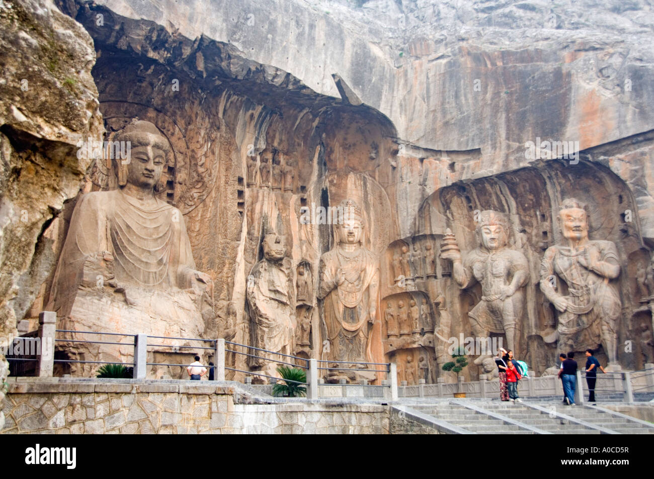 The World Heritage site of Fengxian Temple of Longmen Grottoes in Henan ...