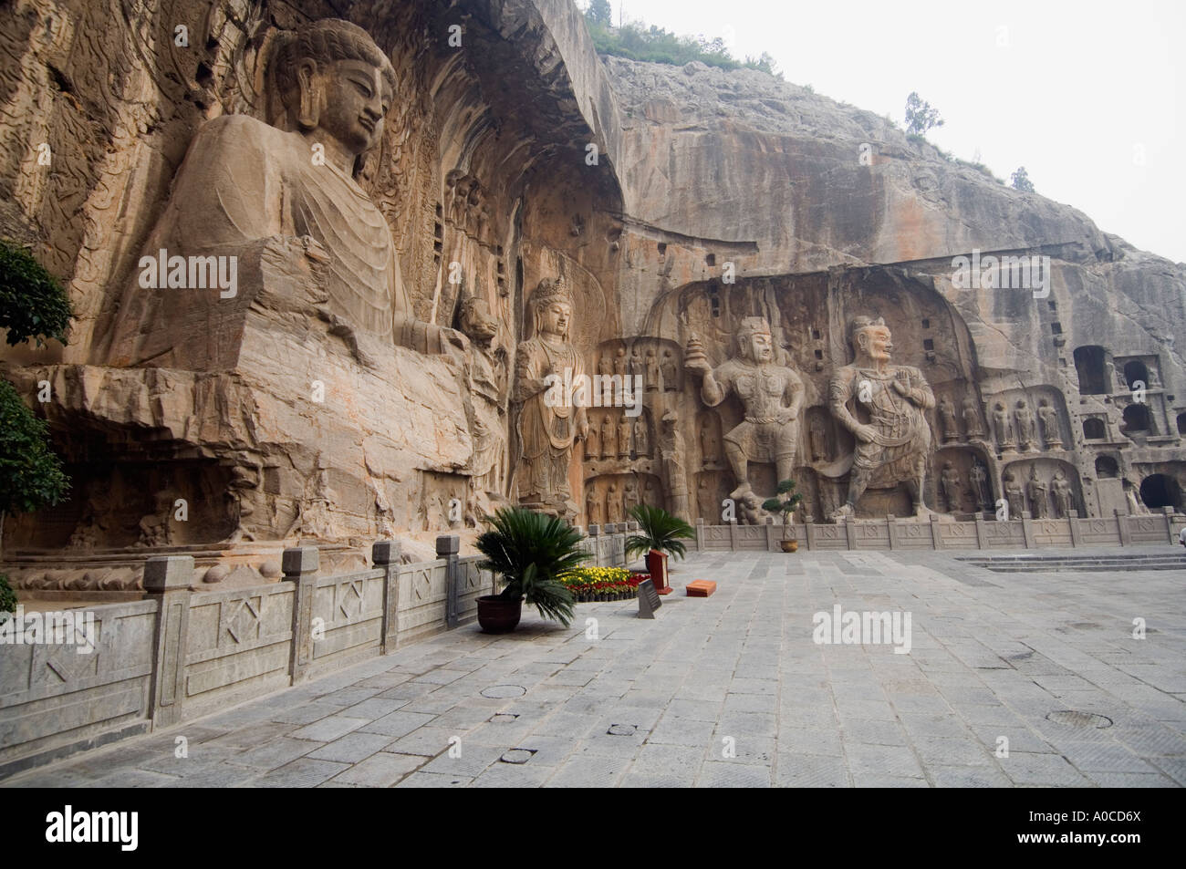 The World Heritage site of Fengxian Temple of Longmen Grottoes in Henan ...