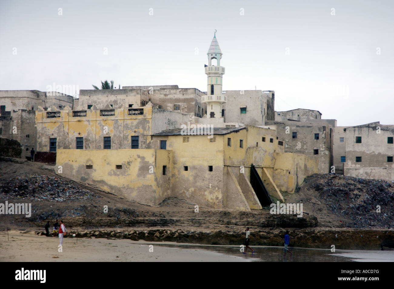 Daily life in the fishing port town of Merca on the Indian Ocean, Lower ...