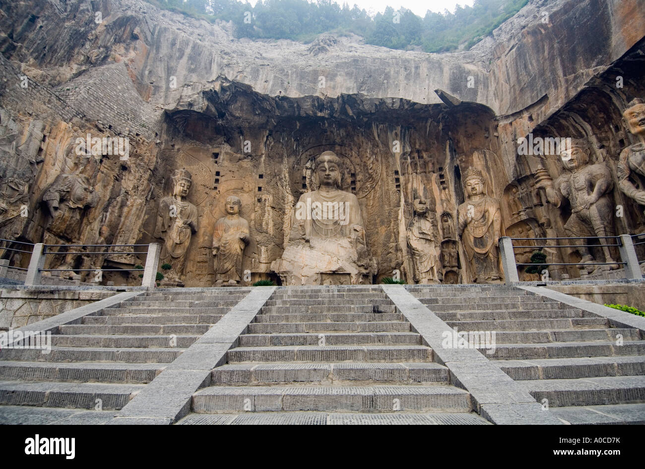 The World Heritage site of Fengxian Temple of Longmen Grottoes in Henan ...