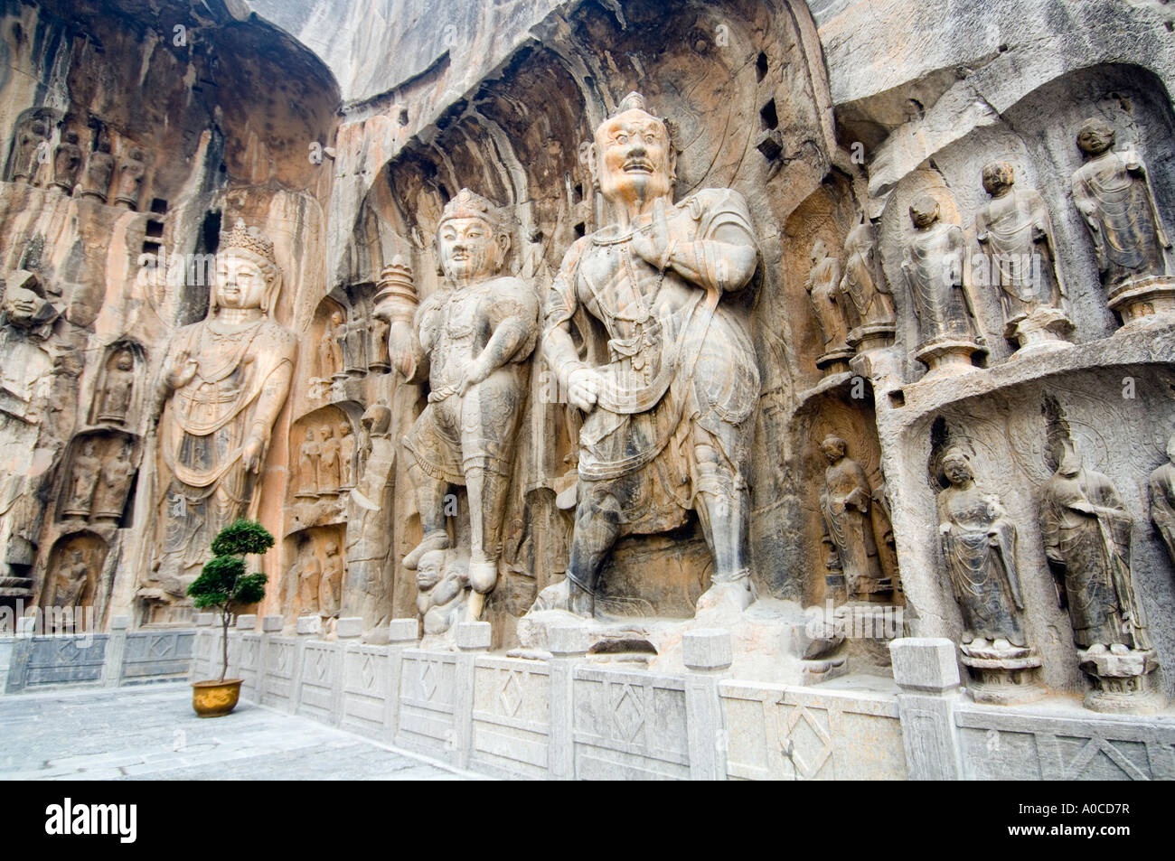 The World Heritage site of Fengxian Temple of Longmen Grottoes in Henan ...