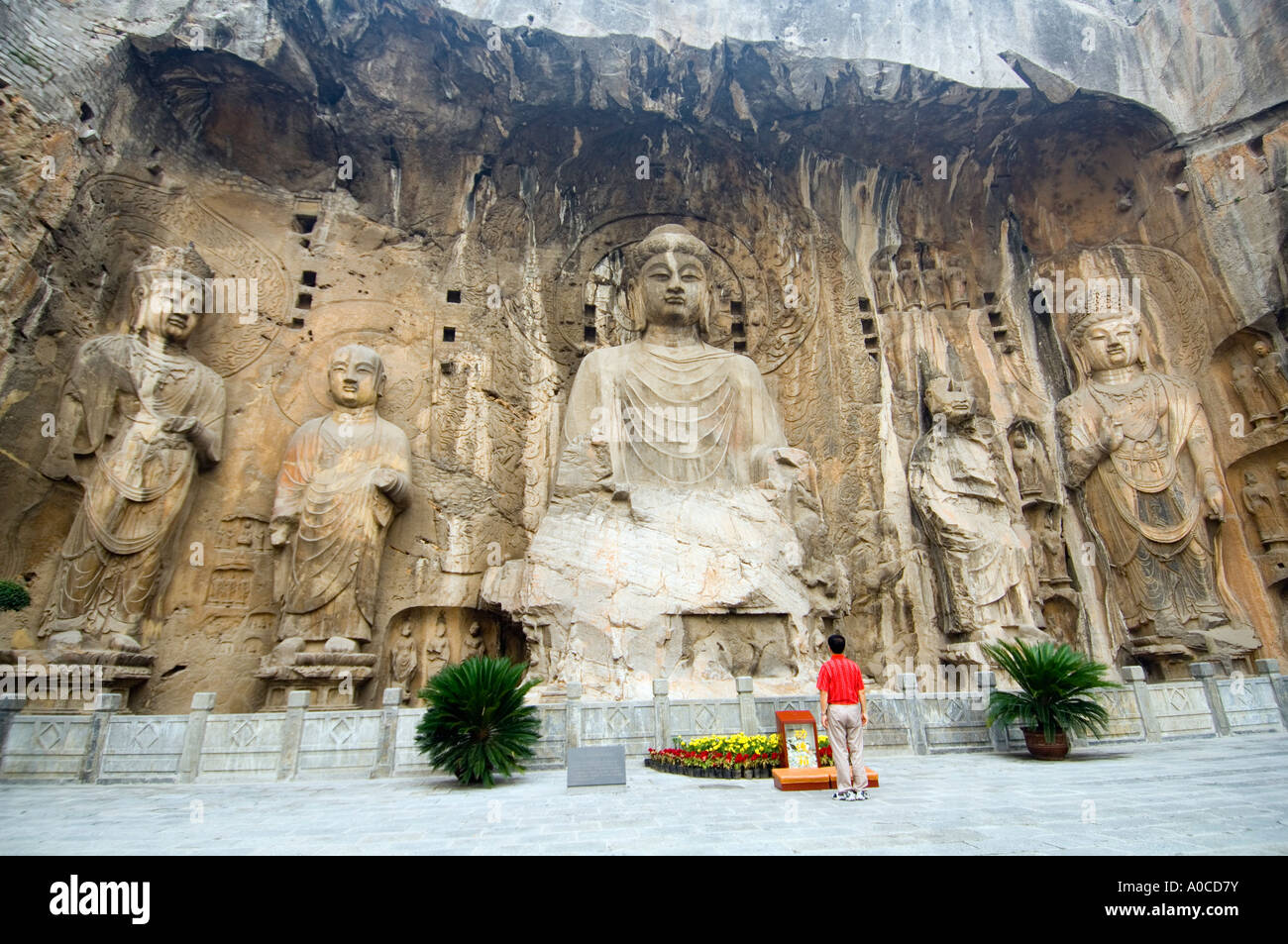 The World Heritage site of Fengxian Temple of Longmen Grottoes in Henan ...