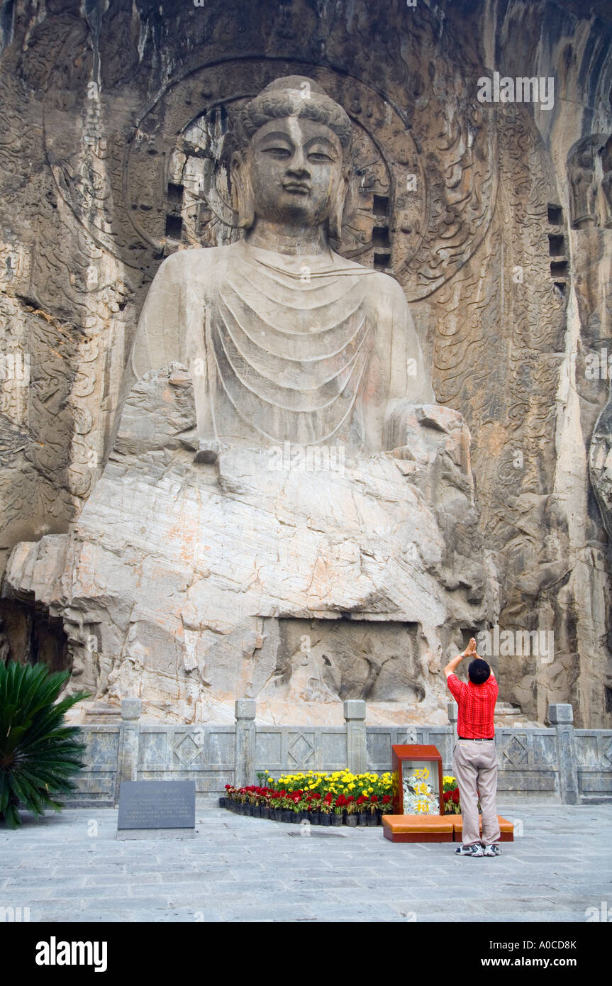 The World Heritage site of Fengxian Temple of Longmen Grottoes in Henan ...