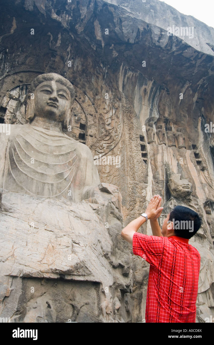 The World Heritage site of Fengxian Temple of Longmen Grottoes in Henan ...