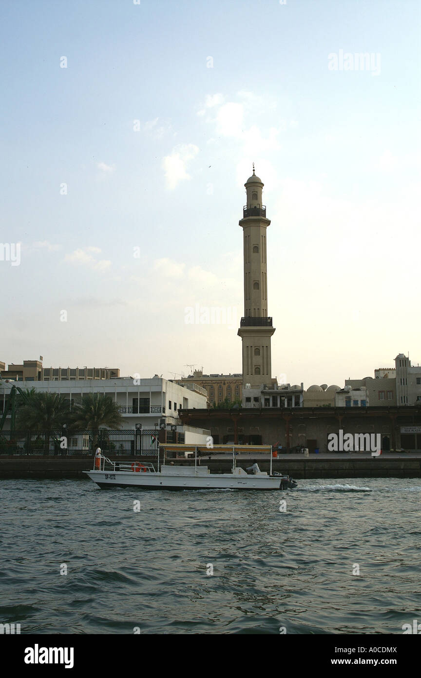 Passenger craft ferrying people across the creek in Dubai Stock Photo ...