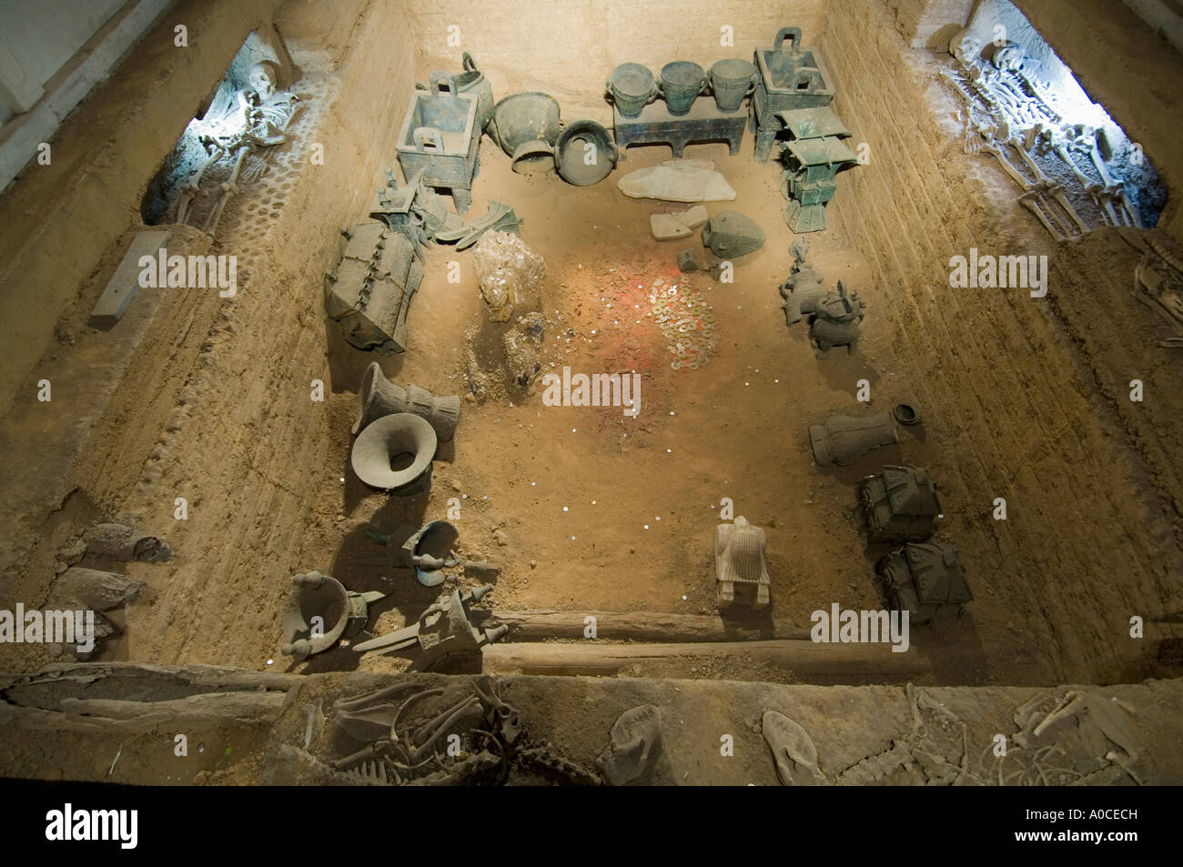 Fuhao tomb room Yinxu natural history garden Anyang Henan China ...
