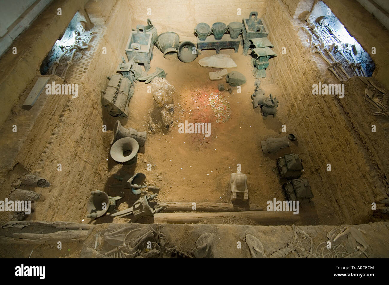 Fuhao tomb room Yinxu natural history garden Anyang Henan China ...
