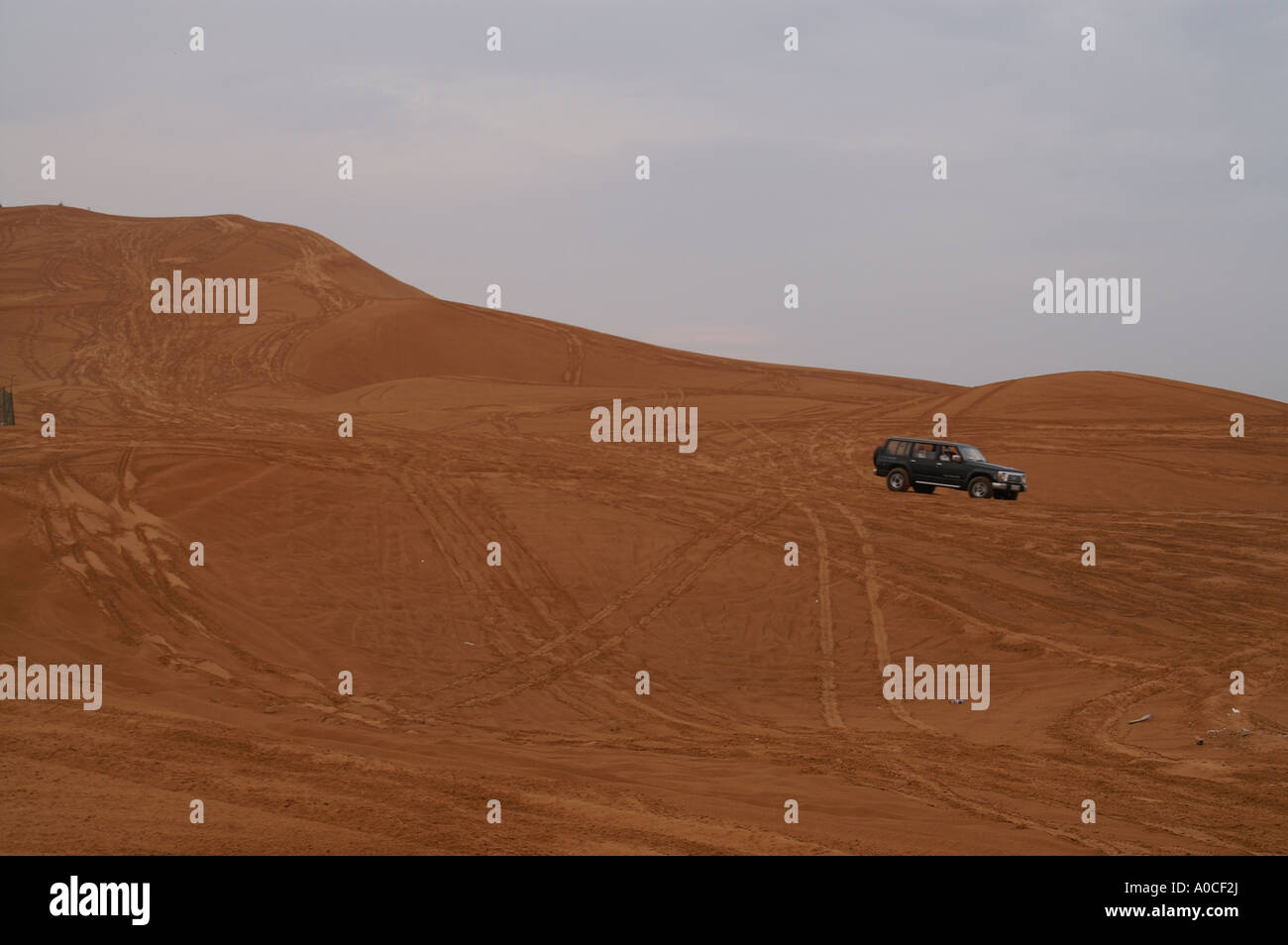 driving in desert Dubai UAE Stock Photo - Alamy