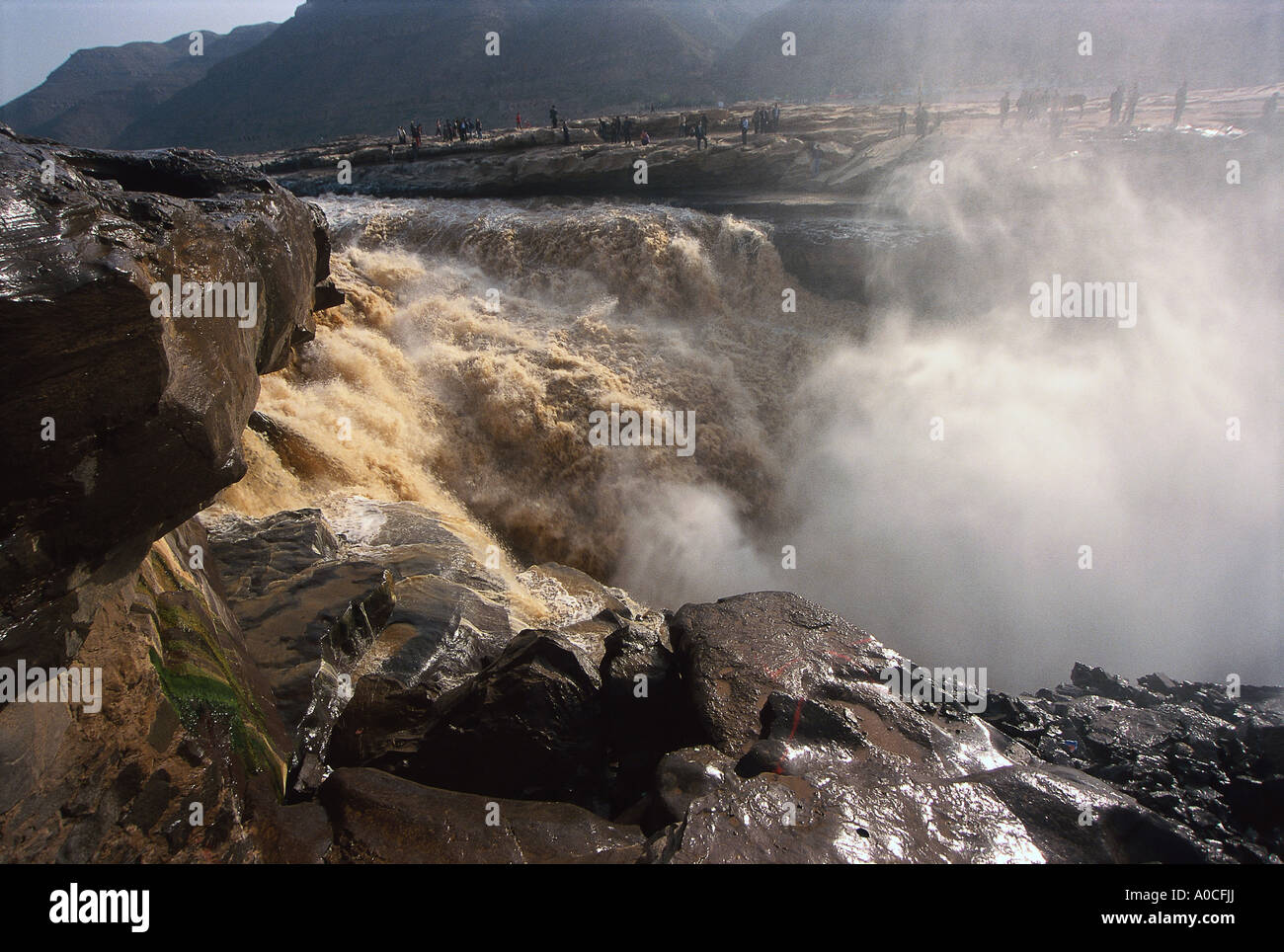Hukou Kettle Sprout Waterfall on Yellow River Huang He Shaanxi Province ...