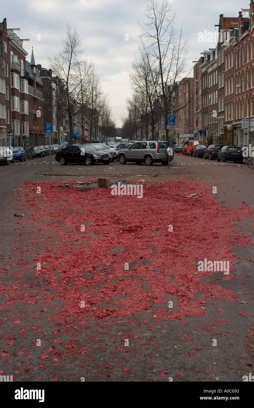 New Years Day fireworks aftermath Stock Photo - Alamy