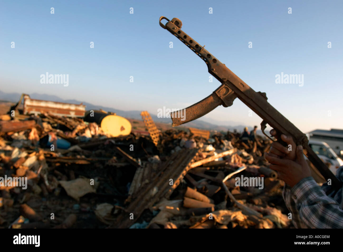 War scrap at a junkyard in Phonsavan, Laos Stock Photo - Alamy