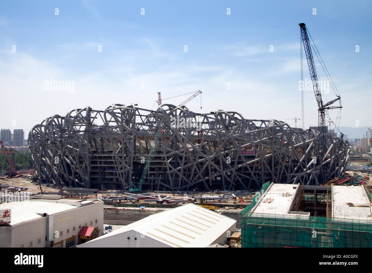 The National Stadium, Olympic Construction Project in Beijing Stock ...