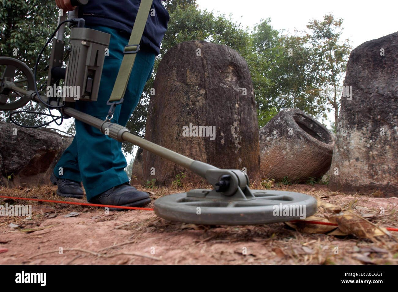 Mines Advisory Group (MAG) demining, Plain of Jars, Laos Stock Photo ...