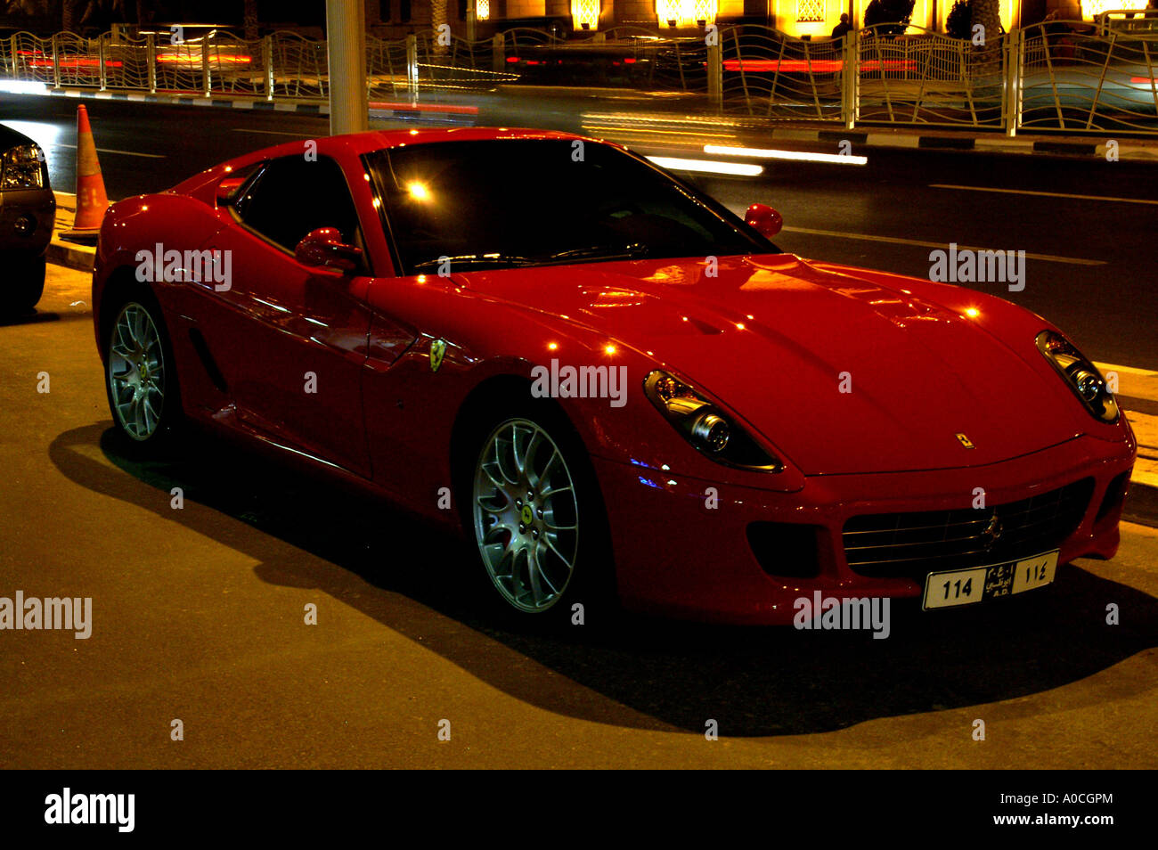 Ferrari in dubai night hi-res stock photography and images - Alamy
