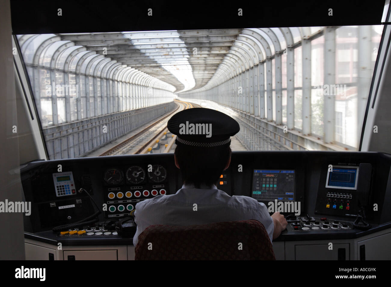 Light rail system, Wuhan, China Stock Photo - Alamy