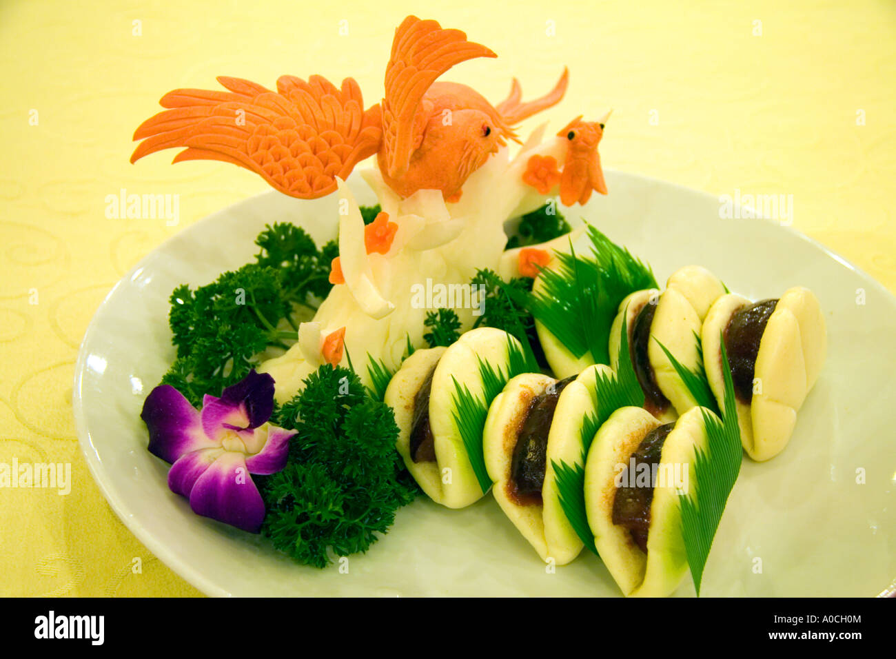 A dish of Chinese cakes in Beijing China Stock Photo - Alamy