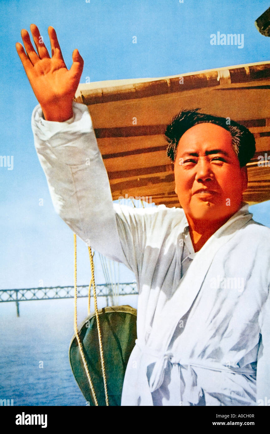 Poster of Chairman Mao Zedong for Chinese New Year Stock Photo - Alamy