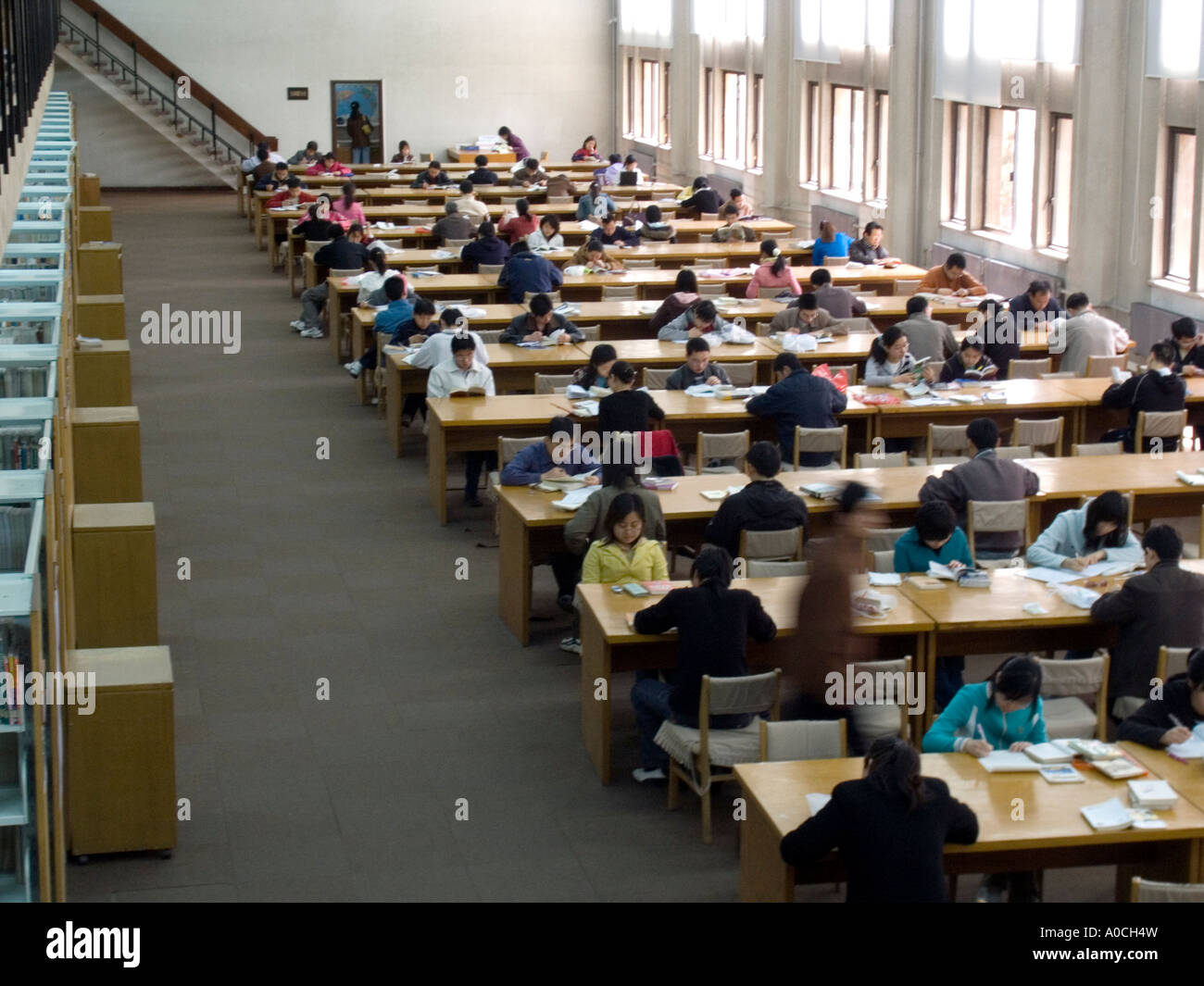 Interior of Beijing Capital Library in Beijing China Stock Photo - Alamy