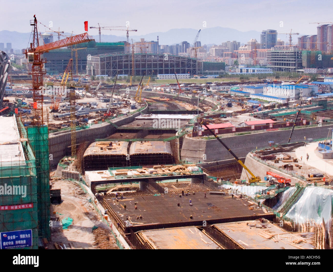 Olympic construction projects in Beijing China Stock Photo - Alamy