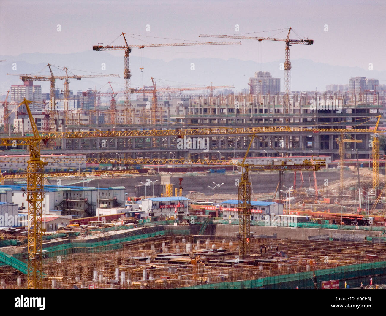 Olympic construction projects in Beijing China Stock Photo - Alamy