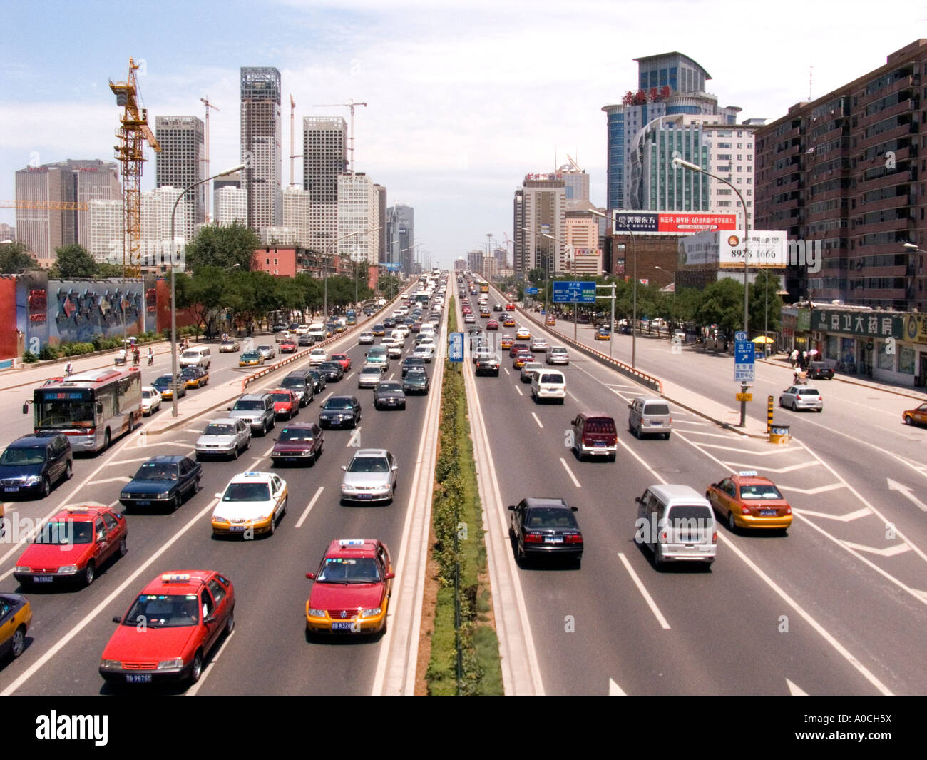 Bustling City Dongsanhuan Ring Road CBD Beijing China Stock Photo - Alamy