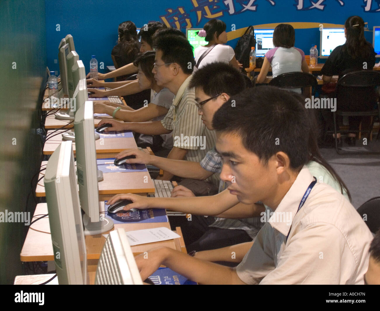 People in computer lab Stock Photo - Alamy