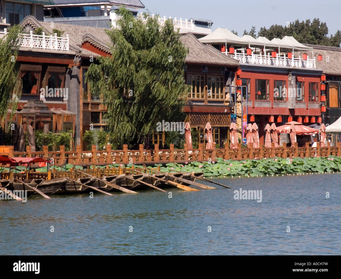 Houhai beijing lotus lane hi-res stock photography and images - Alamy