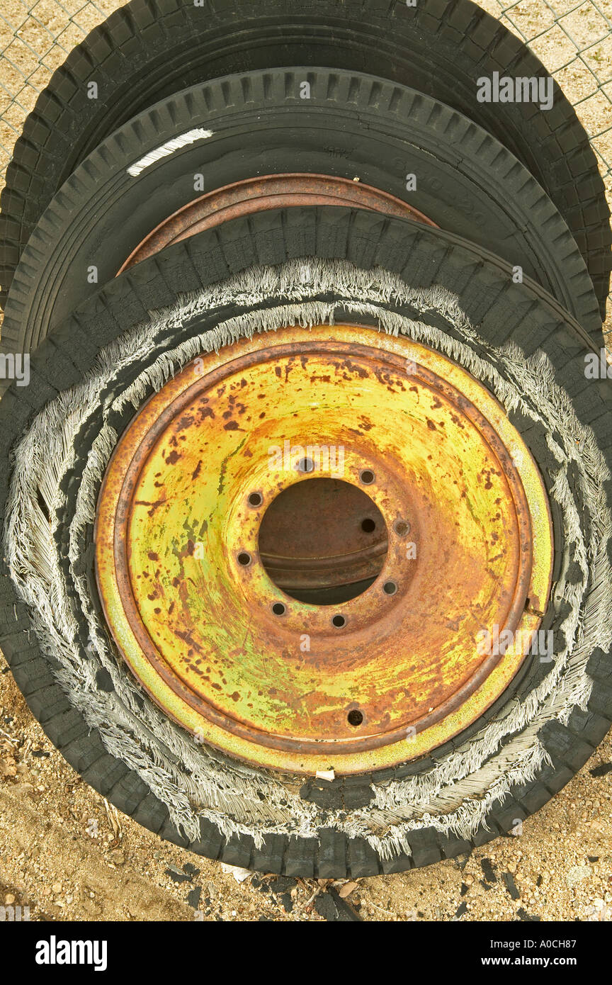 Very old weathered tires Museum of the Eastern Sierras Independence ...