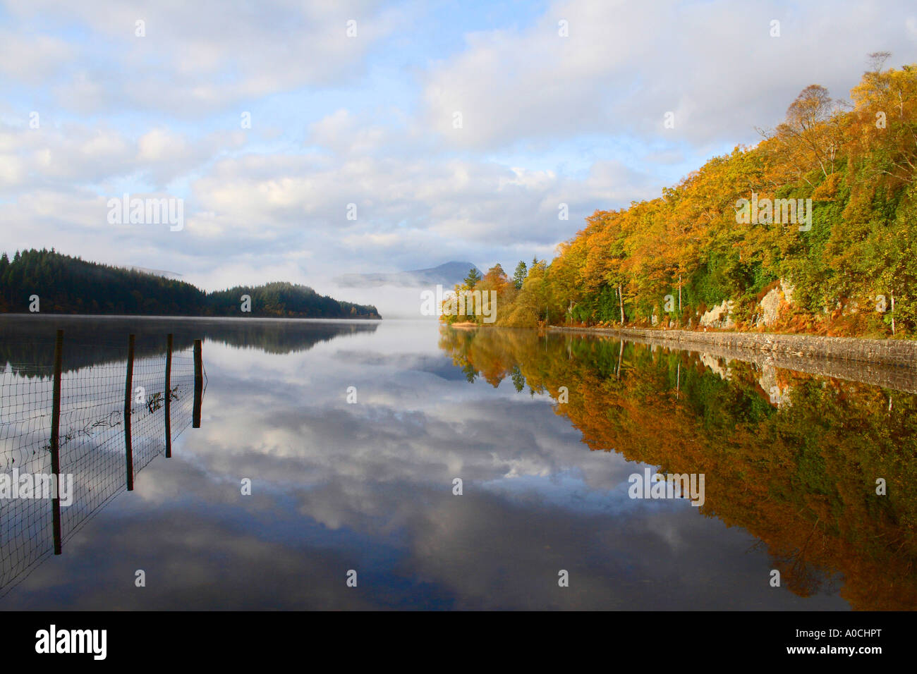 Loch Ard towards Ben Lomond taken near Aberfoyle in the Trossachs ...