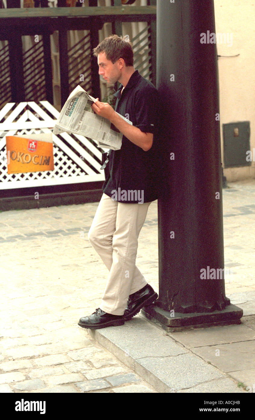 Polish male reading hi-res stock photography and images - Alamy