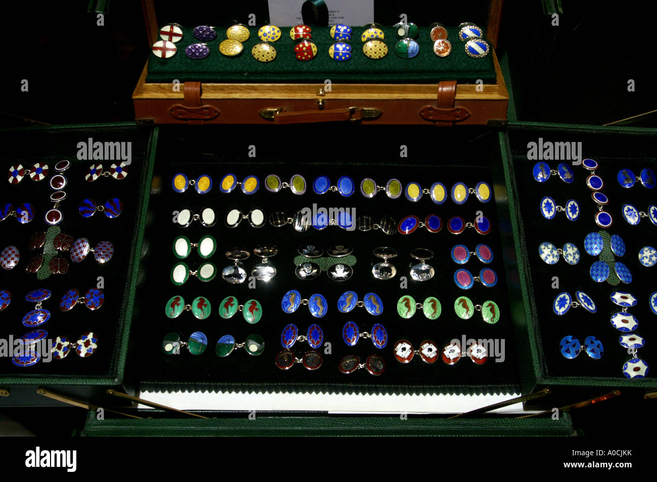 Cufflink window display West End London England UK GB Stock Photo - Alamy