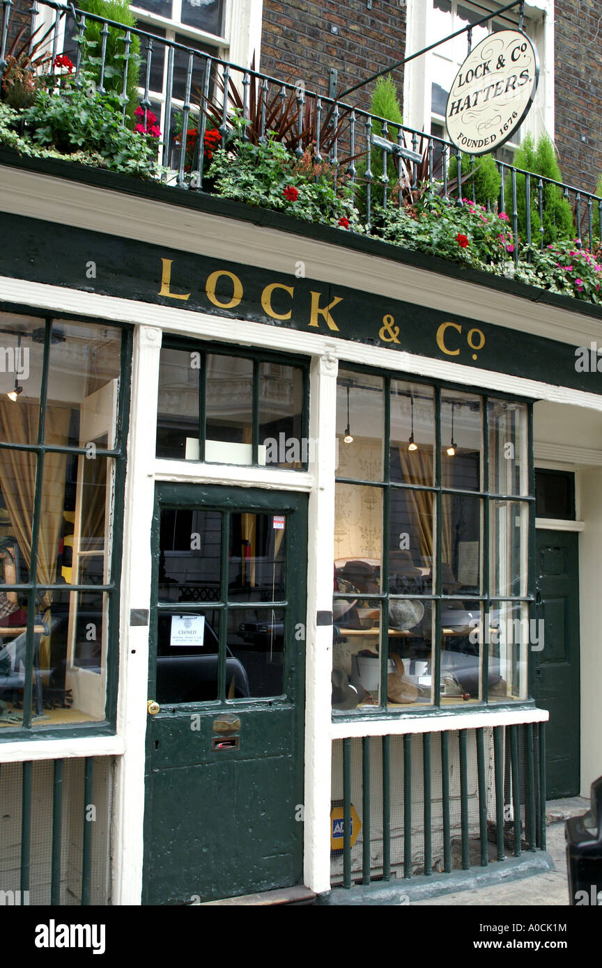 Lock and Co Lock & Company Hatters St James's Street London Stock Photo ...