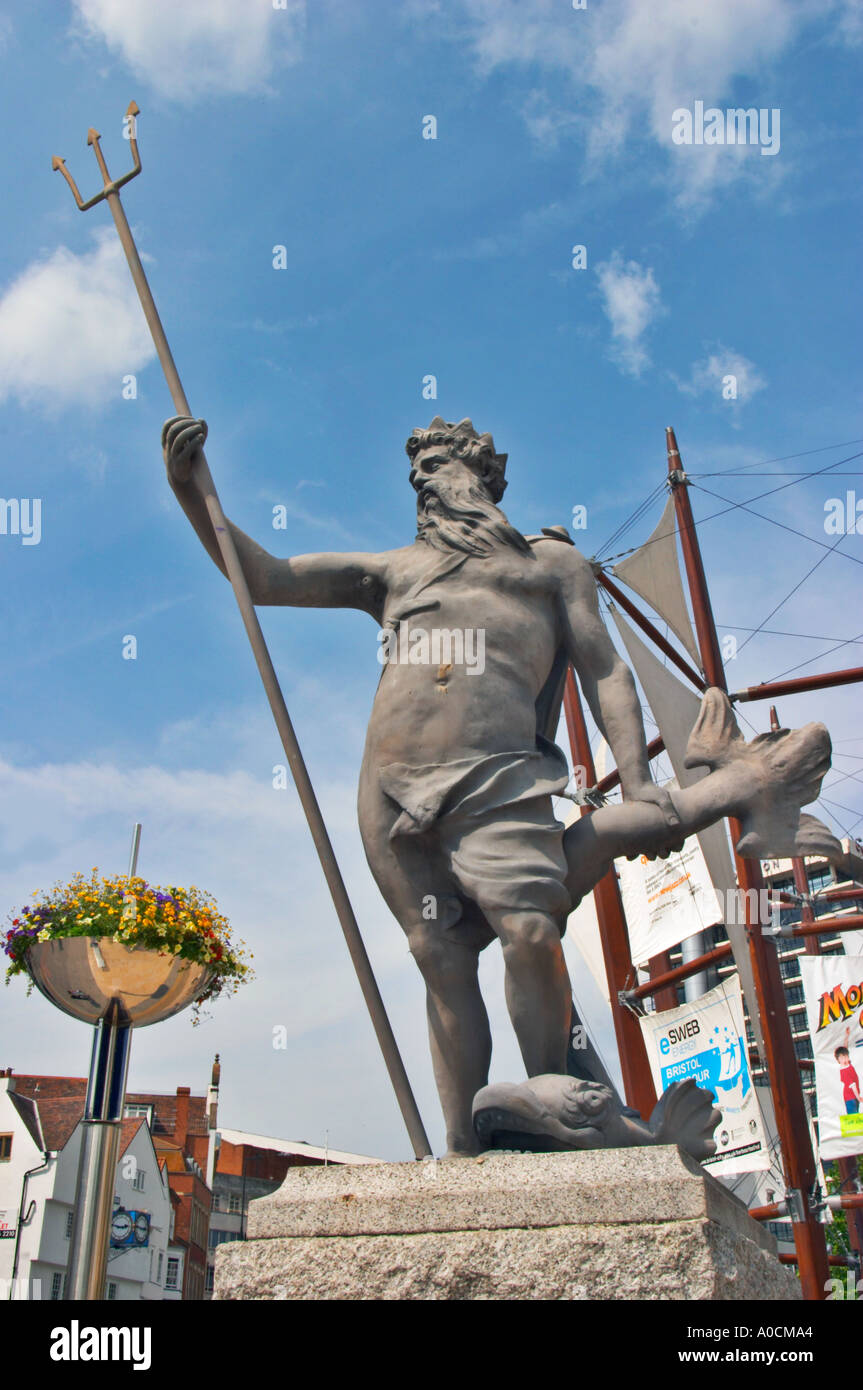Statue of Neptune the Roman God of the sea at Augustine s Parade City ...