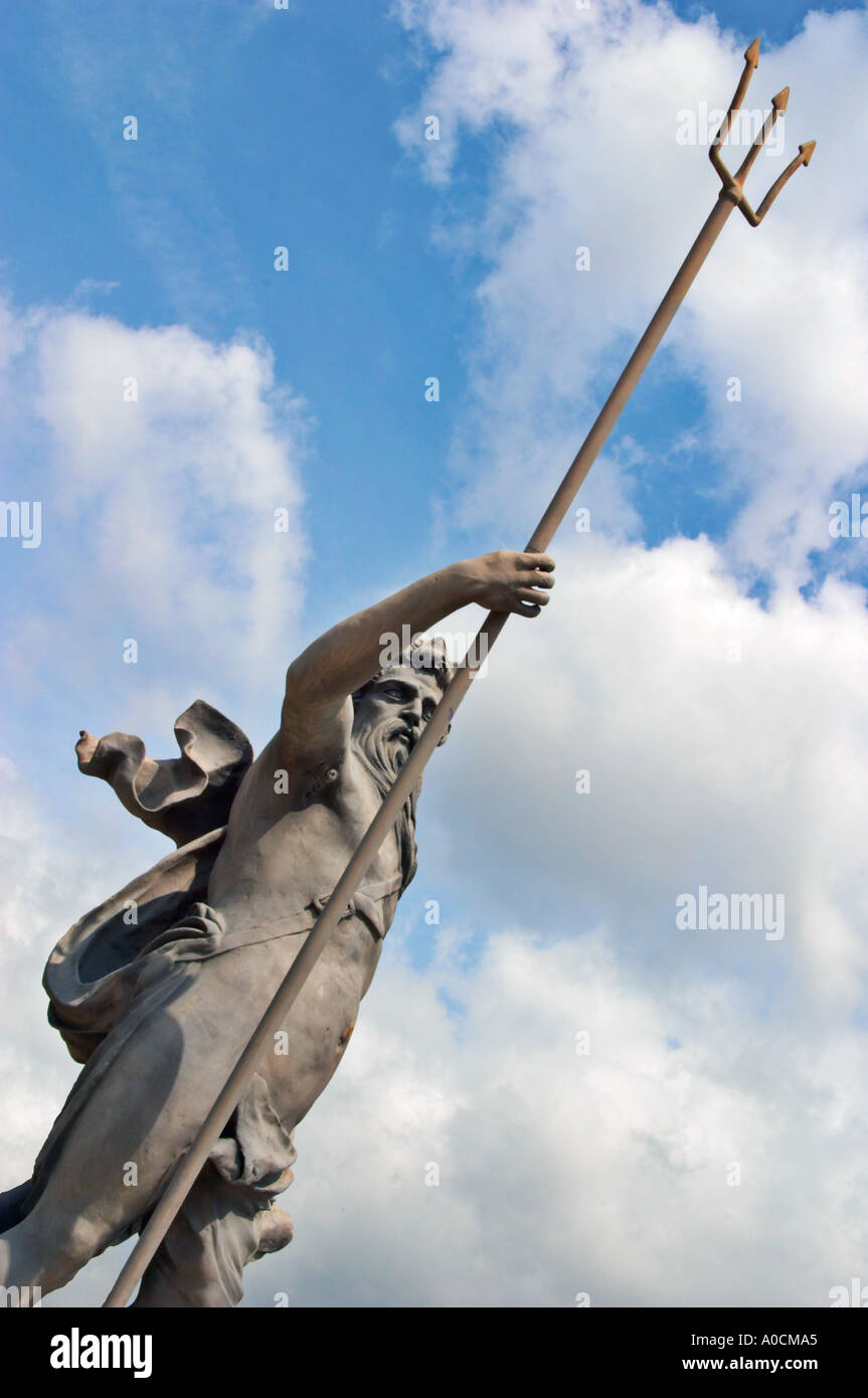 Statue of Neptune the Roman God of the sea at Augustine s Parade City ...