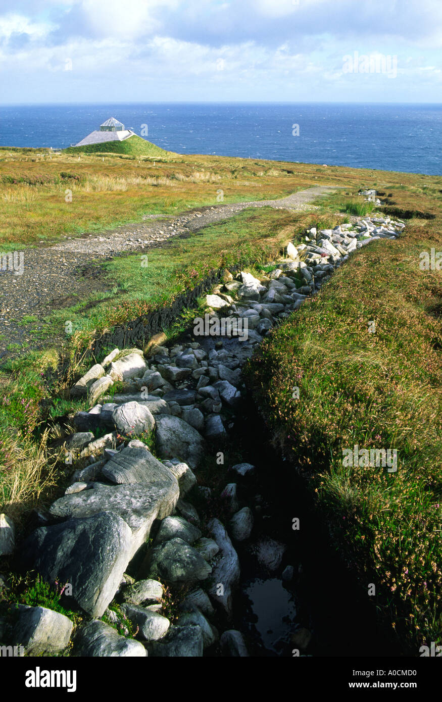 Neolithic field walls excavated from peat at Ceide Fields, Co. Mayo ...