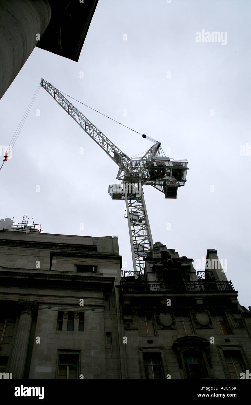 Crane working above London Stock Photo - Alamy
