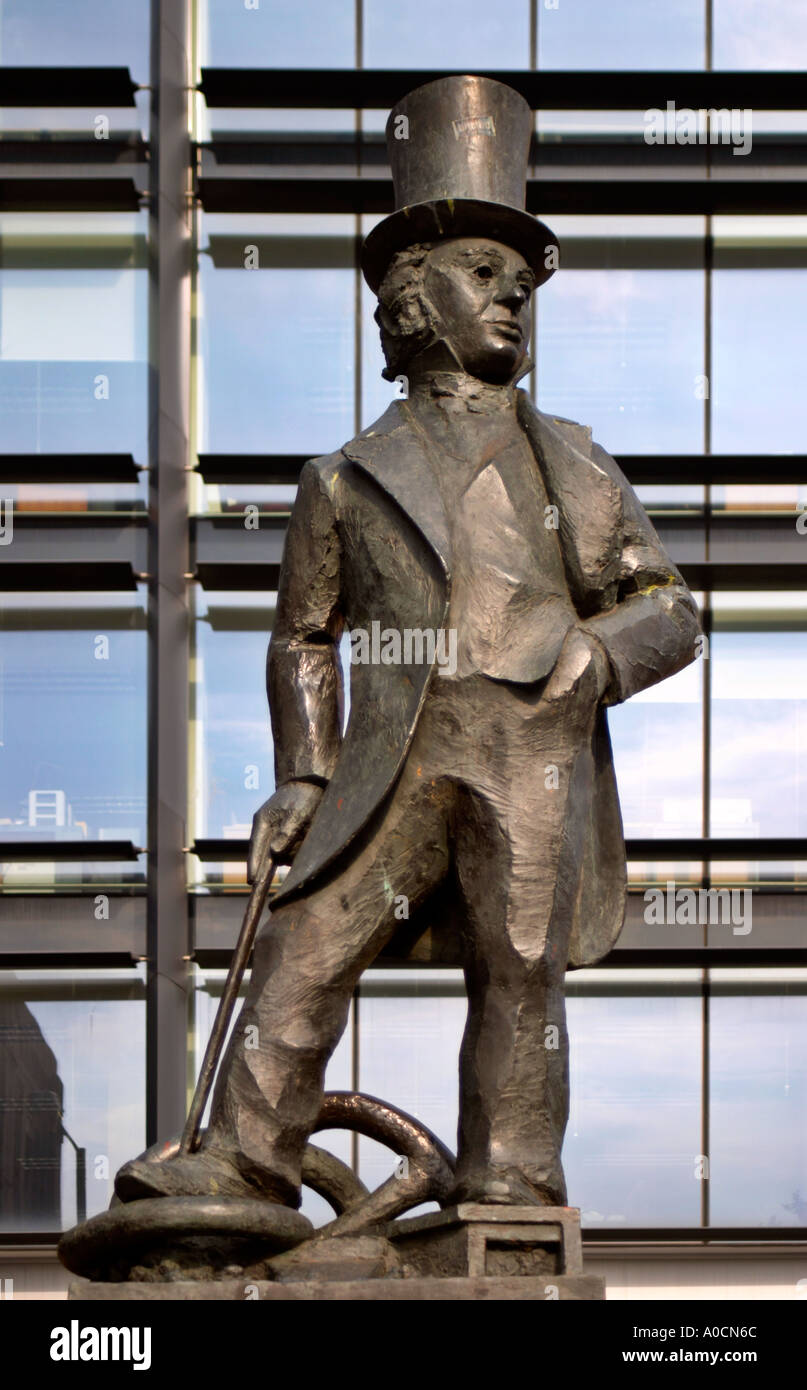 Statue of Isambard Kingdom Brunel 1806 1859 against the backdrop of a ...