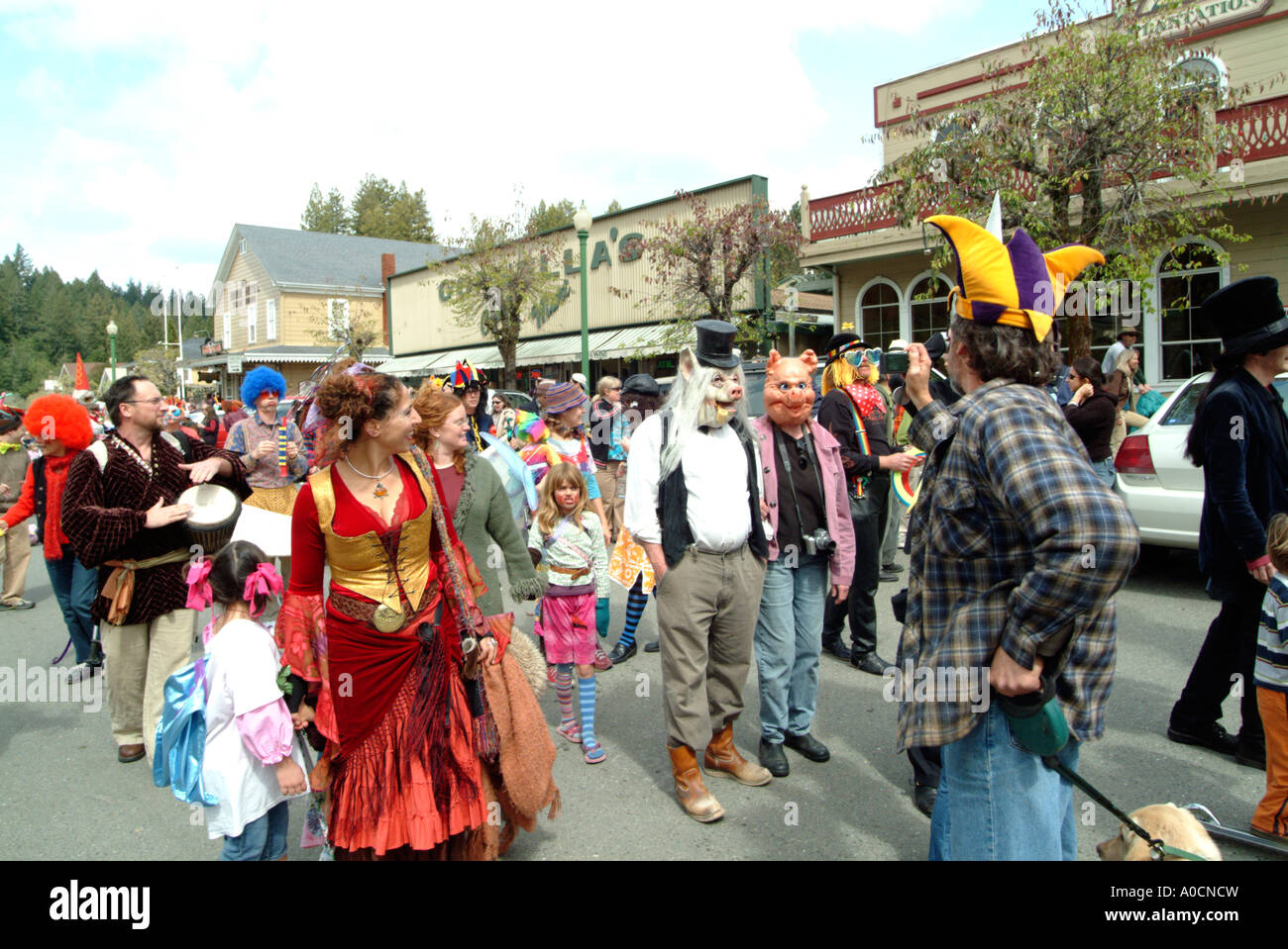 Attendees dress up in strange costumes for the annual Occidental ...