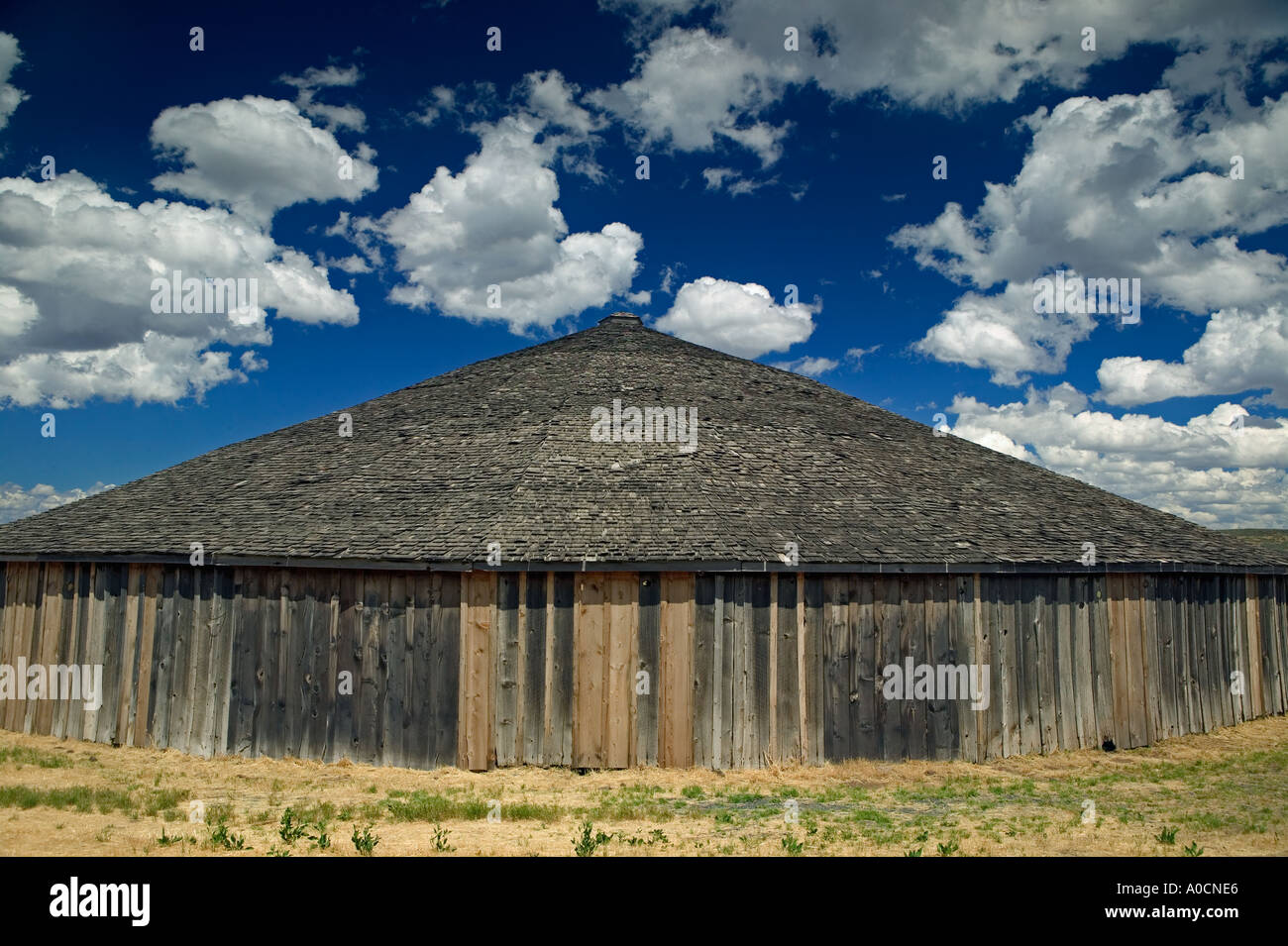 Round Barn Near Diamond Oregon Stock Photo - Alamy