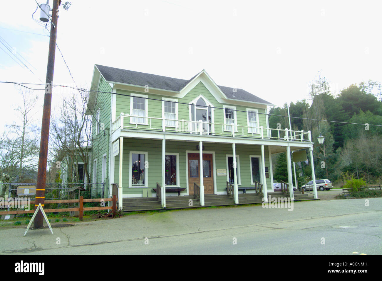 Side view of the Firestone House and Gardens in Freestone California ...