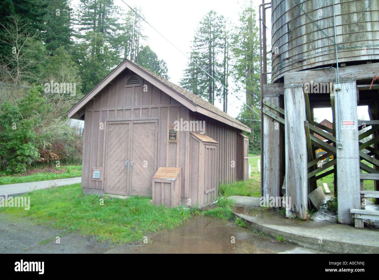 The water tower and pump house in Freestone California Stock Photo - Alamy