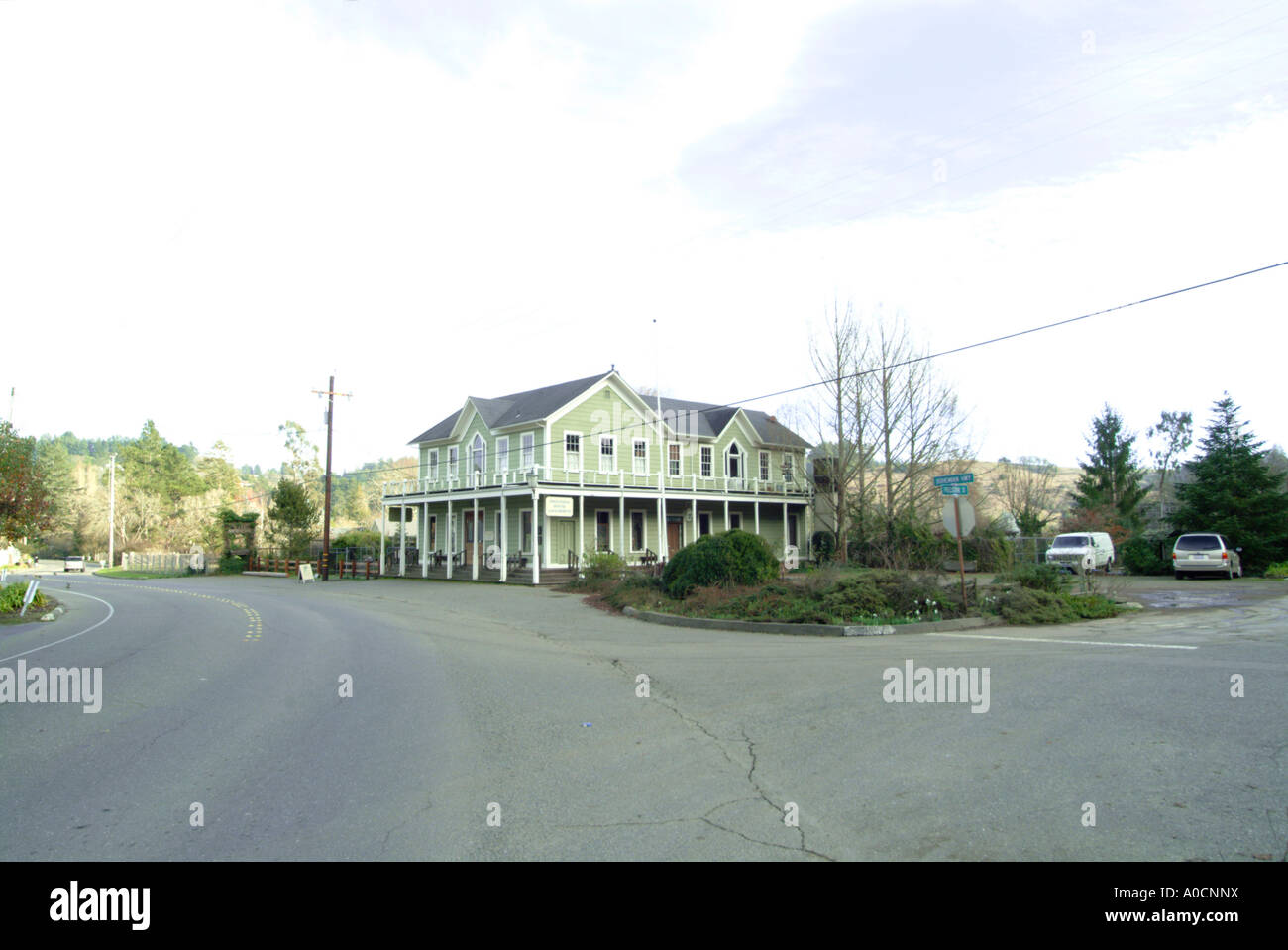 Side view of the Firestone House and Gardens in Freestone California ...