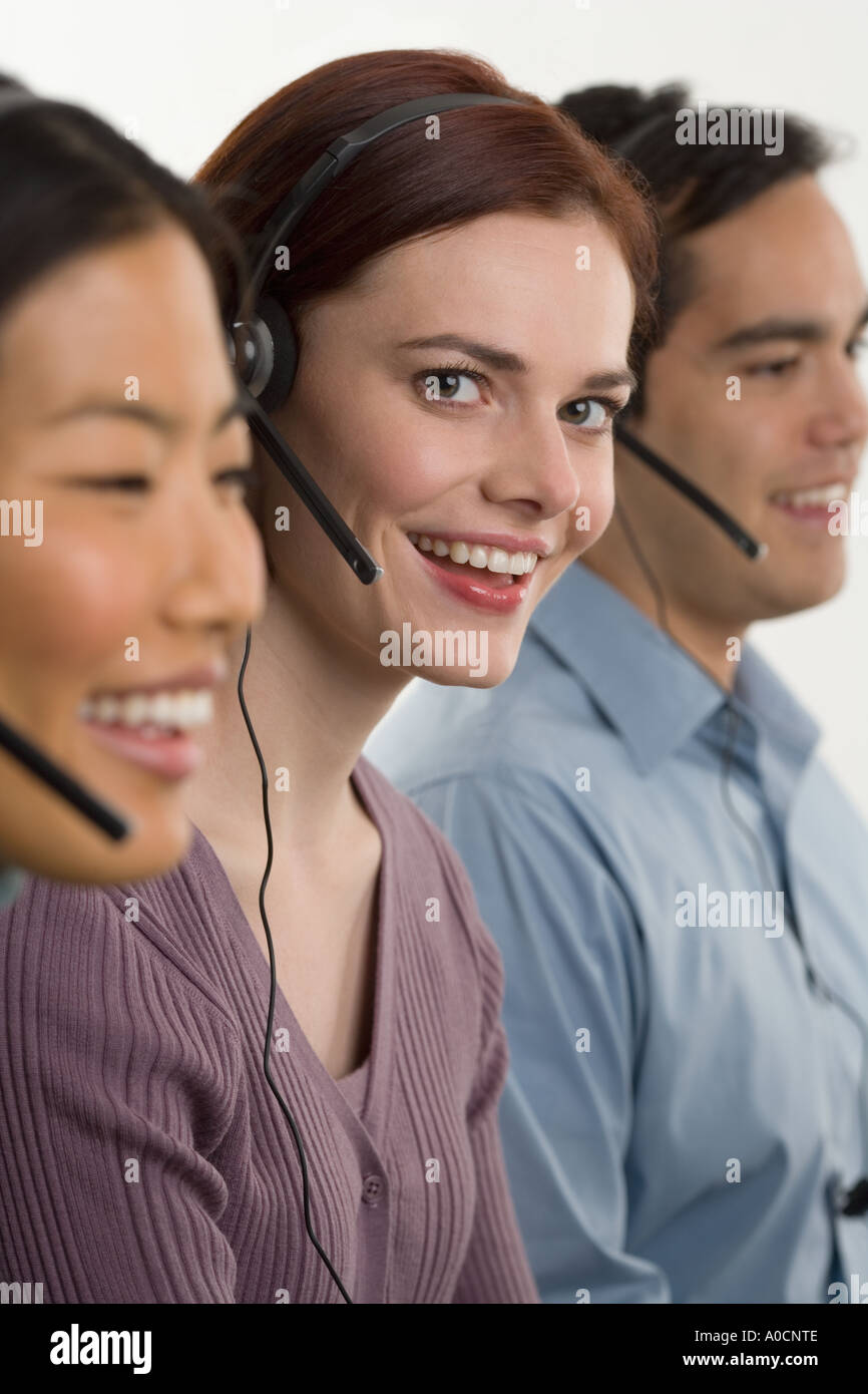Portrait male female operators hi-res stock photography and images - Alamy