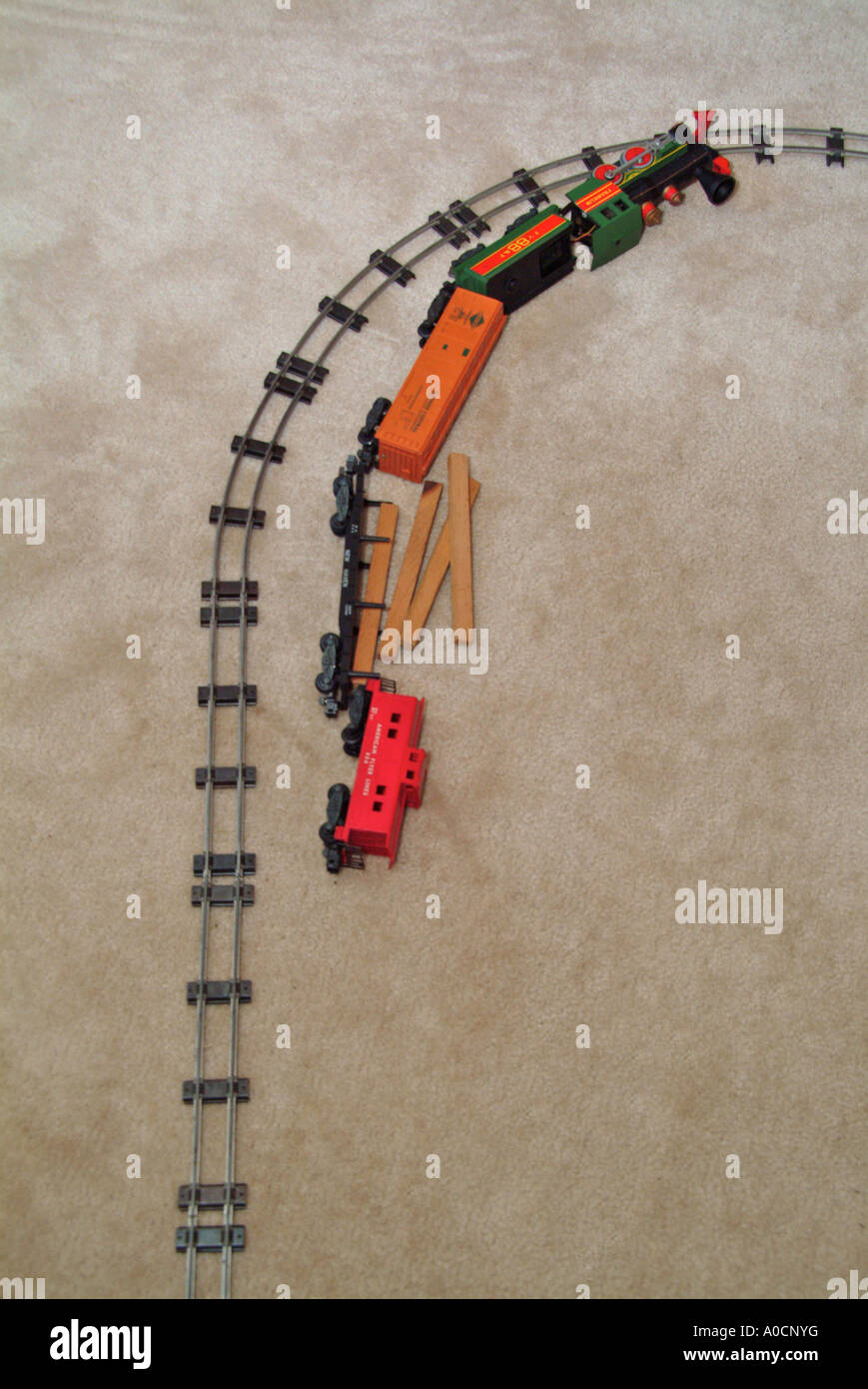 Toy train crash hi-res stock photography and images - Alamy
